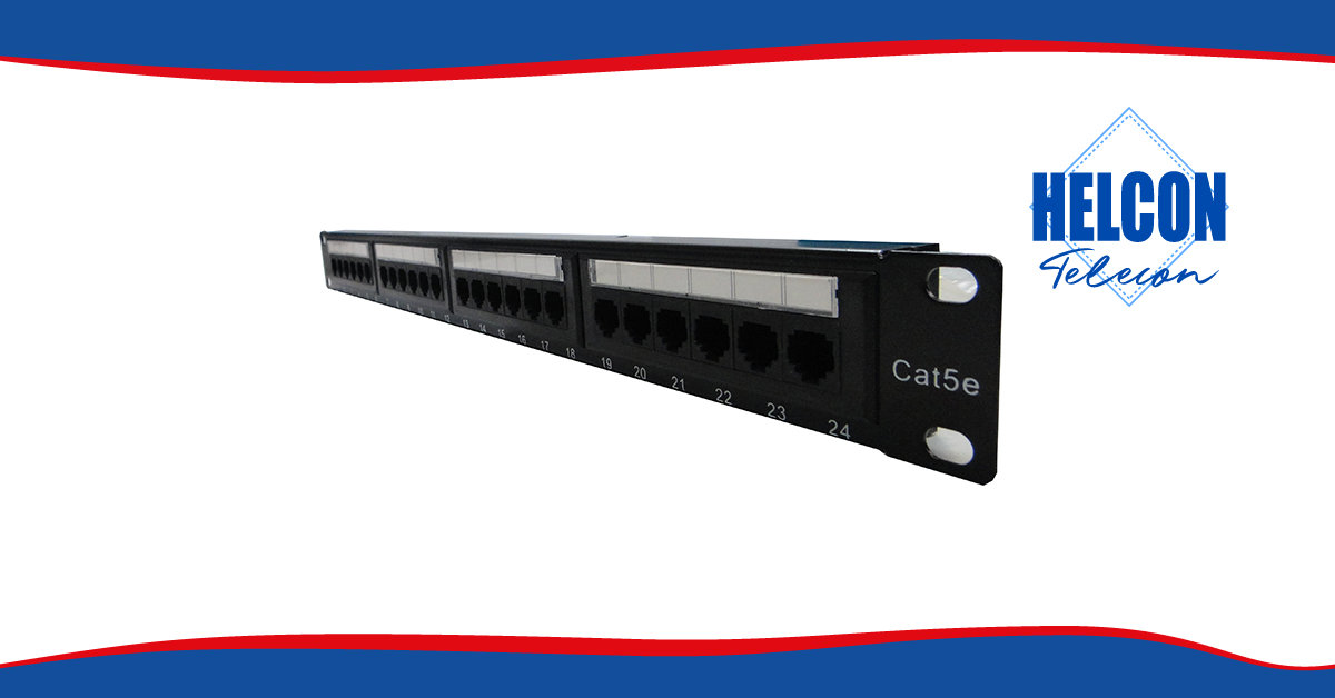 Patch Panel 24 portas Categoria 5e || HELCON TELECOM